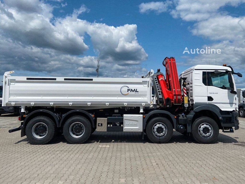 Novi MAN TGS 35.440 8X4 FML KIPPER + FASSI F275.026 kiper
