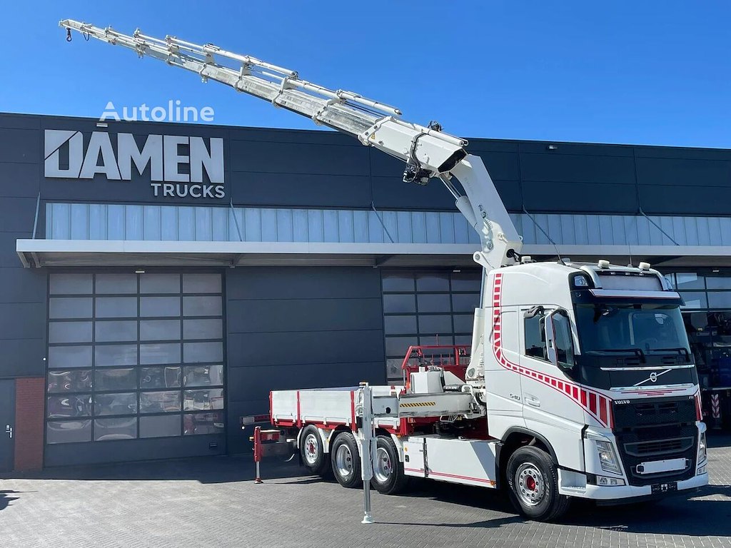 Volvo FH 540 8x4 HIAB 554E-9 HIPRO kamion s ravnom platformom