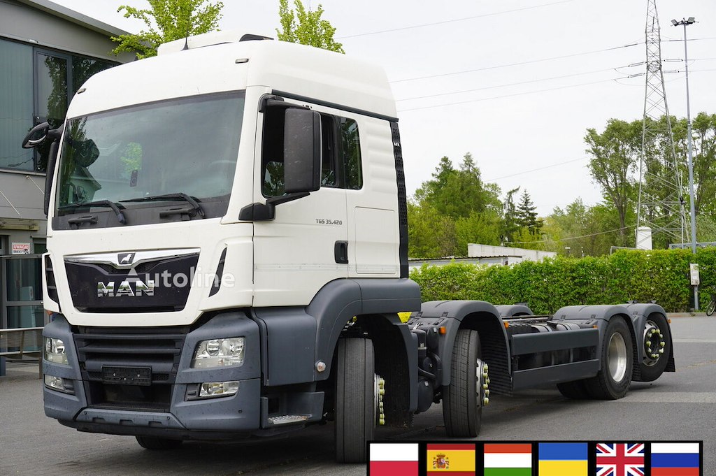 MAN TGS 35.420 8×2 / Chassis 6.4 m / 3 steered axles / ADR AT / 3 un kamion šasija