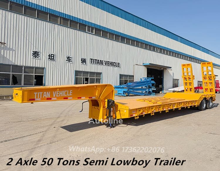 Nova Titan Semi Lowboy Trailer for Construction Machinery Transport poluprikolica sa niskom platformom