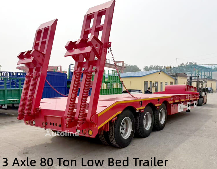 Nova Titan 3 Axle 80 Ton Low Bed Trailer for Sale in Nigeria poluprikolica sa niskom platformom