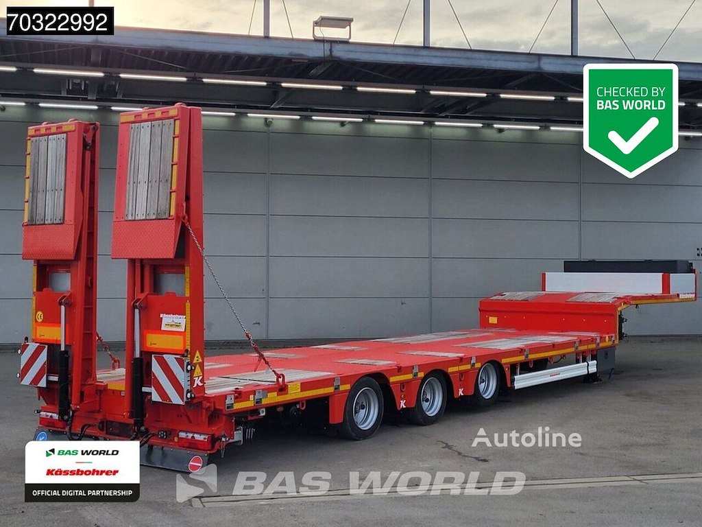 Nova Kässbohrer LB3E 3 axles Steering+Lift Axle Extendable Ramps poluprikolica sa niskom platformom