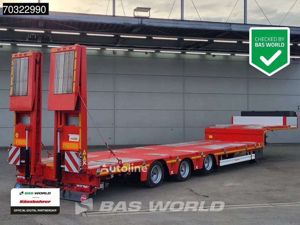 Nova Kässbohrer LB3E 3 axles Steering+Lift Axle Extendable Ramps poluprikolica sa niskom platformom