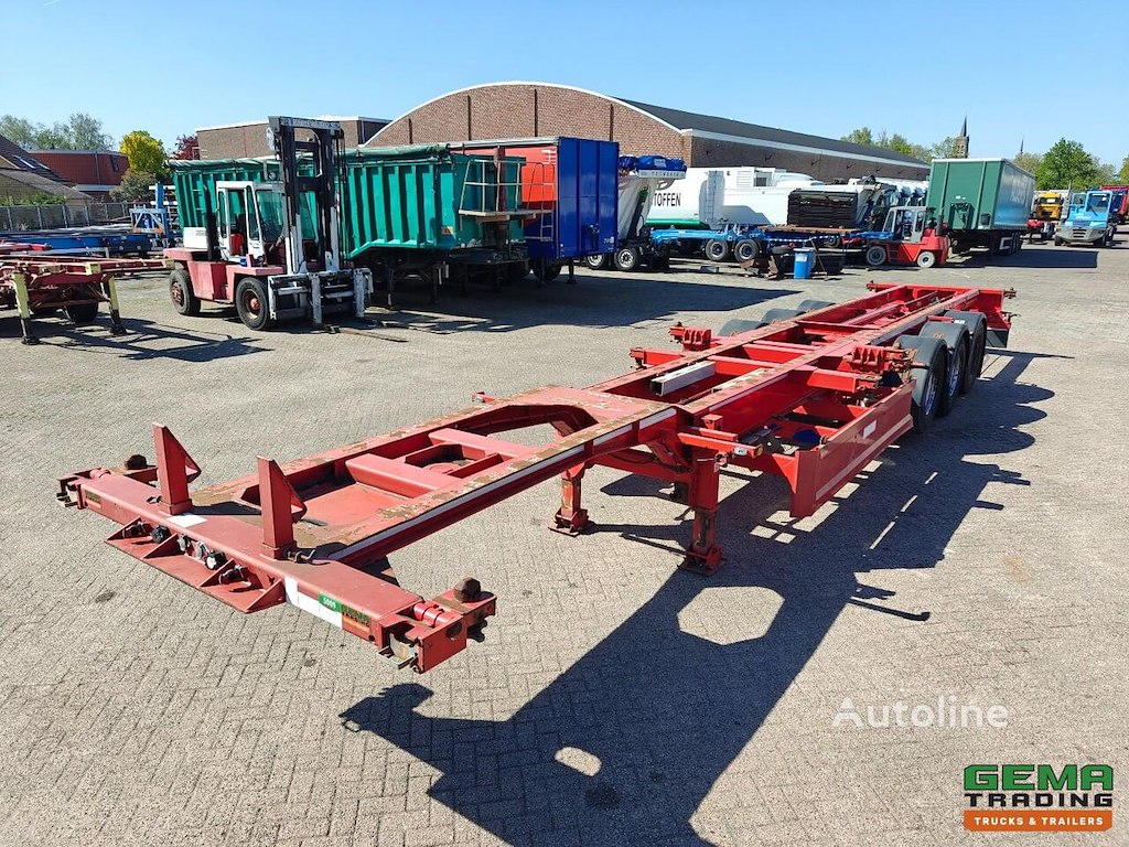 Renders ROC 12.27 All Types of Containers - Rear Slide - Lift Axle - BPW poluprikolica za prevoz kontejnera