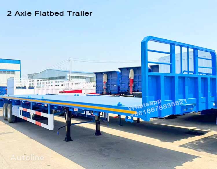 Nova Titan 2 Axle Flatbed Trailer Truck for Sale poluprikolica platforma