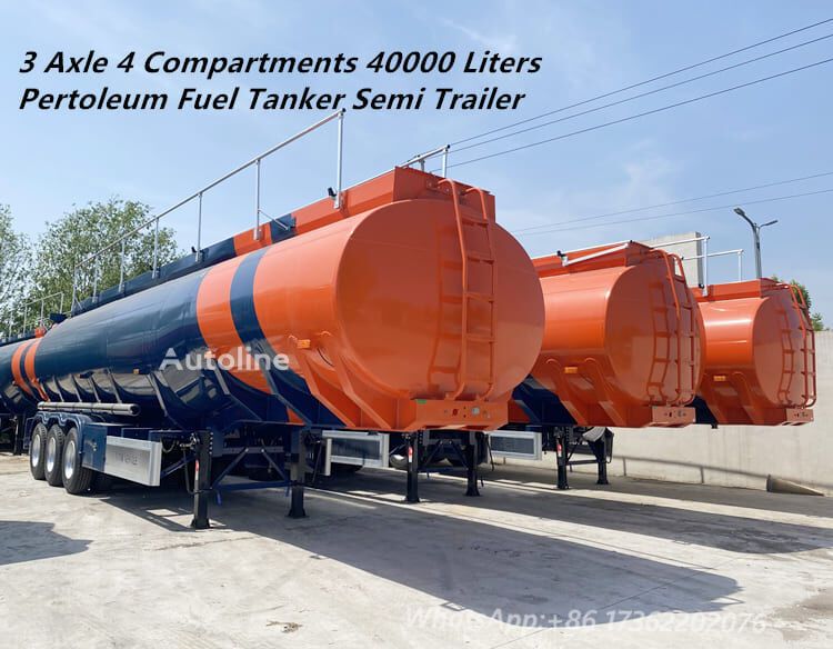 Nova Titan 40000L 3 Axle 4 Compartment Fuel Tanker Semi Trailer cisterna za goriva i maziva