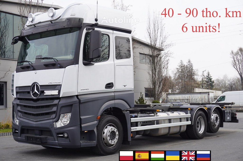 Mercedes-Benz Actros 2540 6x2 / 40 tho. km! / 5-seater cab! / BDF / 6 units vozilo za prevoz kontejnera