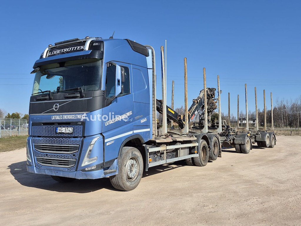 Volvo FH 500 kamion za prevoz drva + šumarska prikolica