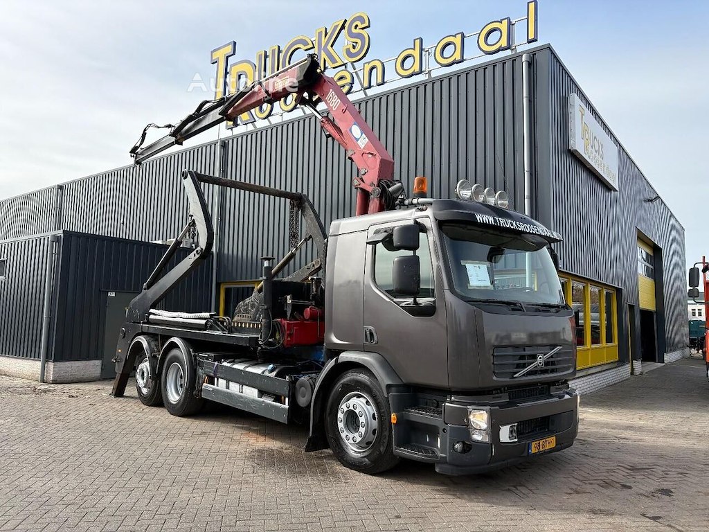 Volvo FE 330 + HMF 1680 + 6X2 + CONTAINER SYSTEM kamion autopodizač kontejnera