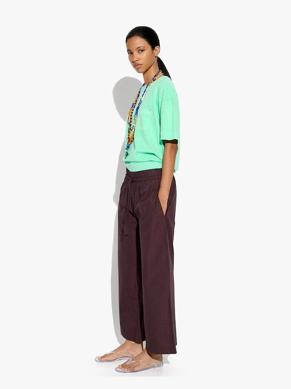 TROUSERS WITH ELASTIC WAIST 100% COTTON