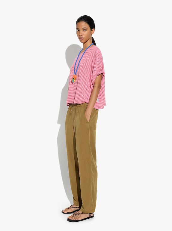 PLAIN TROUSERS WITH 100% LYOCELL