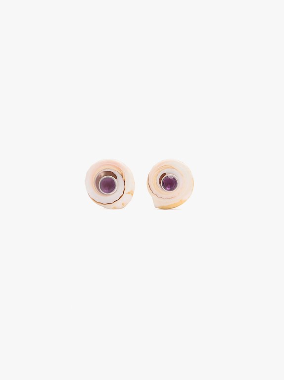 SHELL EARRINGS WITH CRYSTAL