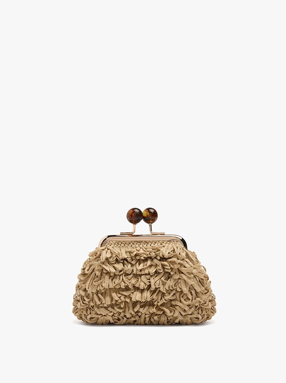 COIN PURSE TEXTURED PAPER STRAW