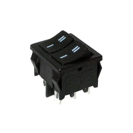 Proelektronic Dupli crni prekidač 19.5x22mm 2pola/6pinova ( PREKID-5485 )