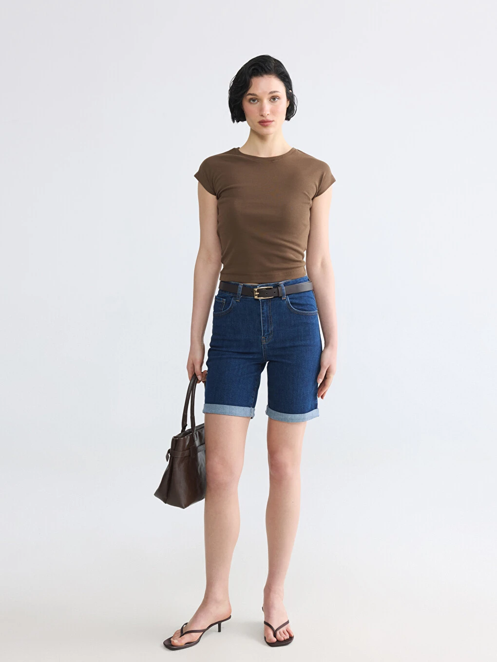 LCW Vision Ženski Crop Top Sa Okruglim Izrezom