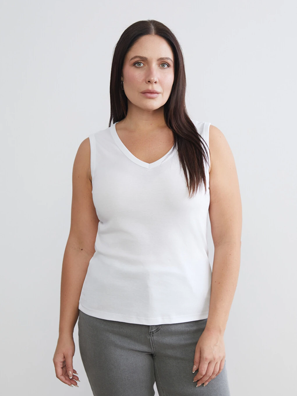 Soulife Plus Size V-izrez Ženska Top Majica 2-pakovanja