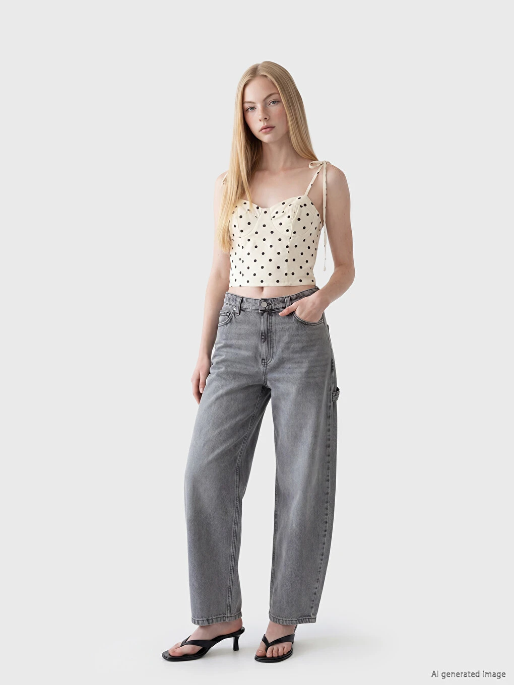 XSIDE Tufnasti Crop Bustier Sa Bretelama