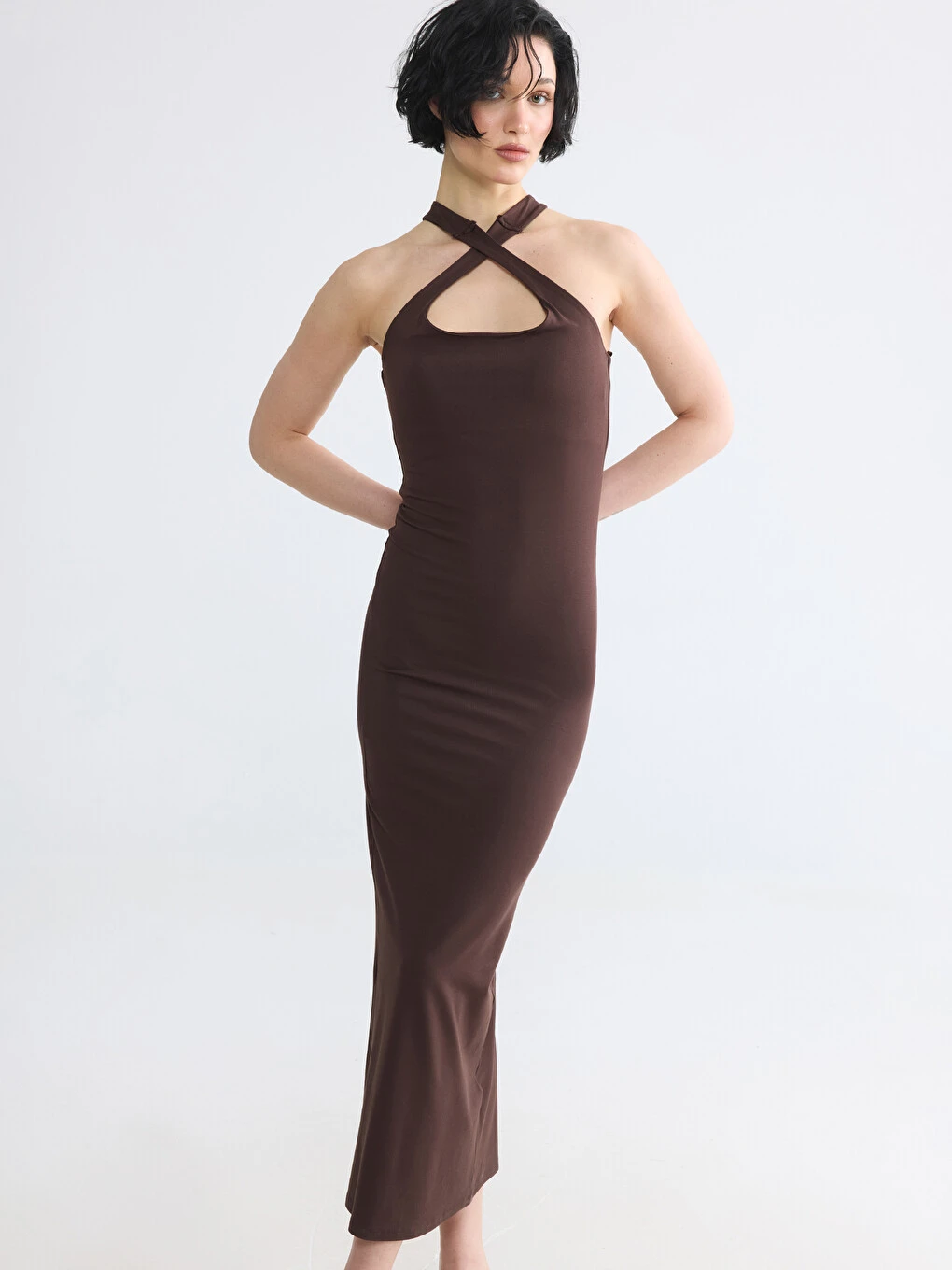 LCW Vision Uska Haljina Sa Halter Kragnom