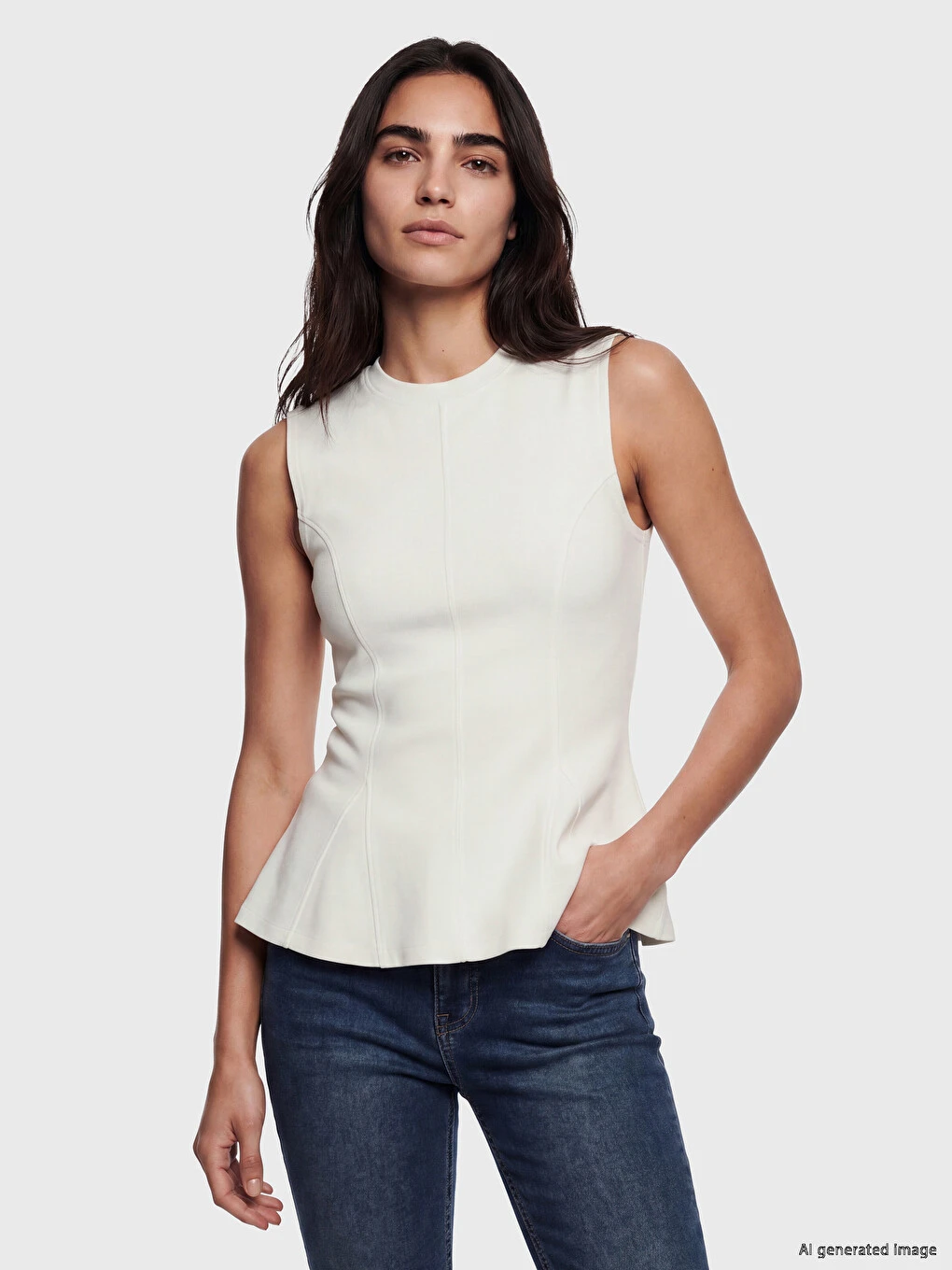 LCW Vision Bluza Sa Okruglim Izrezom I Naboranim Peplumom