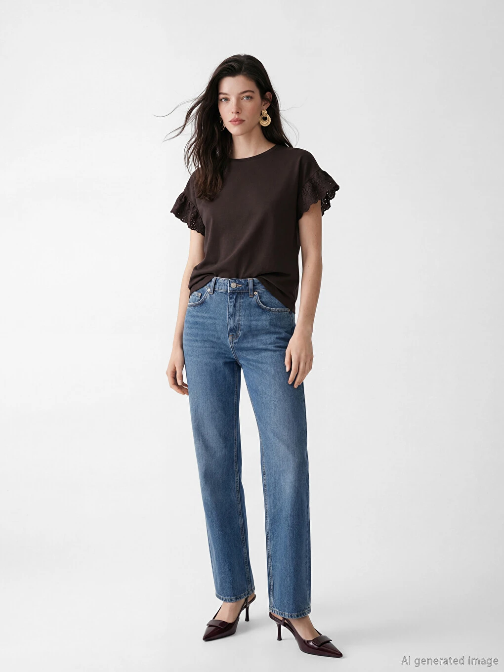 LCW Comfort Bluza Sa Okruglim Izrezom I Vezom