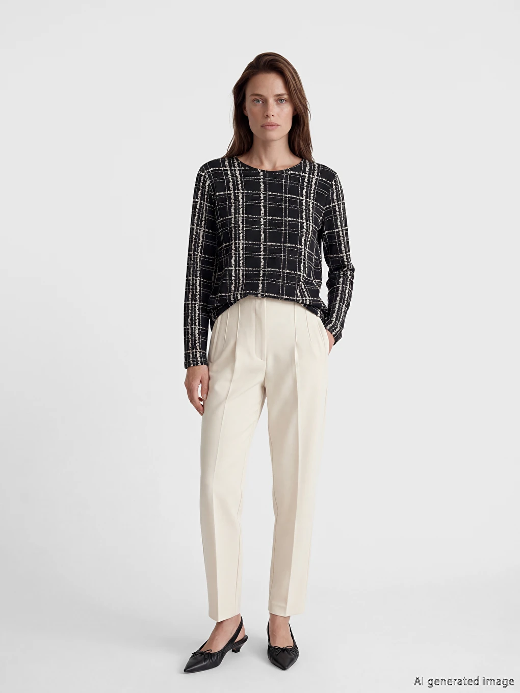 LCW Grace Bluza Sa Okruglim Izrezom Sa Uzorkom