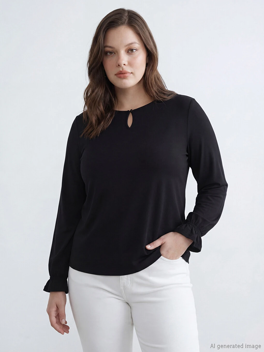 LCW Grace Bluza Sa Volanima I Okruglim Izrezom