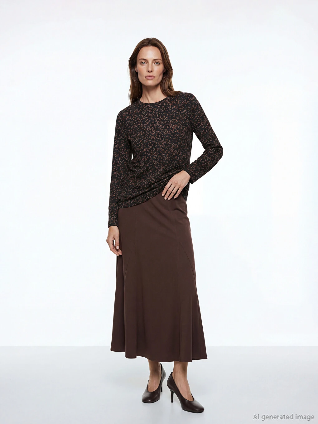 LCW Grace Bluza Sa Okruglim Izrezom Sa Uzorkom