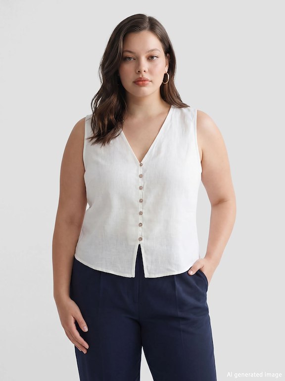 LCW Vision Bluza Od Lana Sa V-izrezom