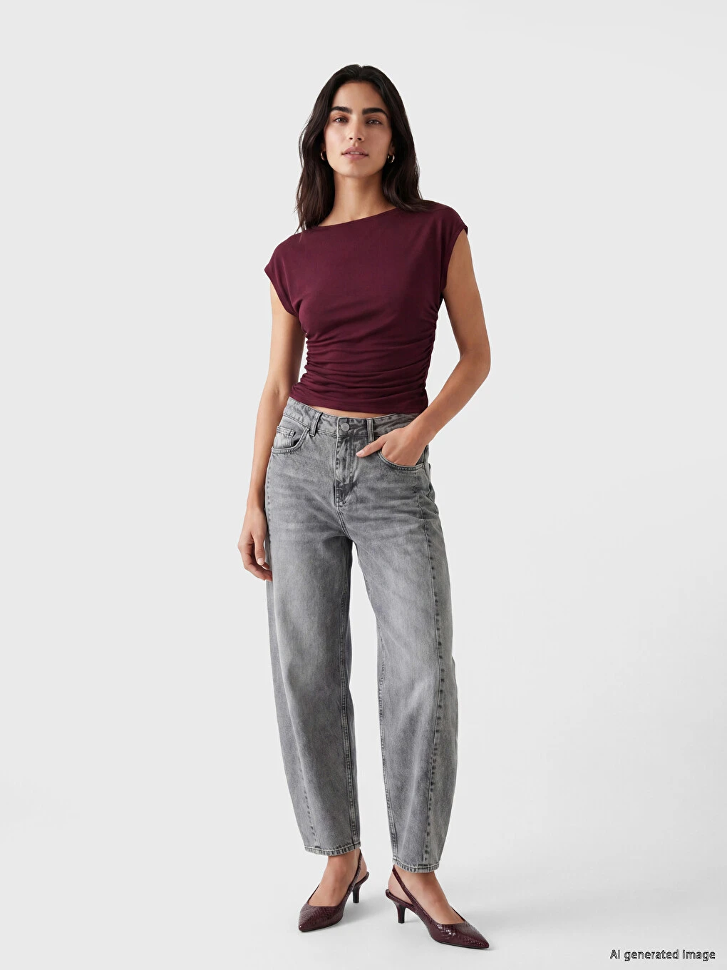 LCW Vision Bluza Sa Okruglim Izrezom I Naborima