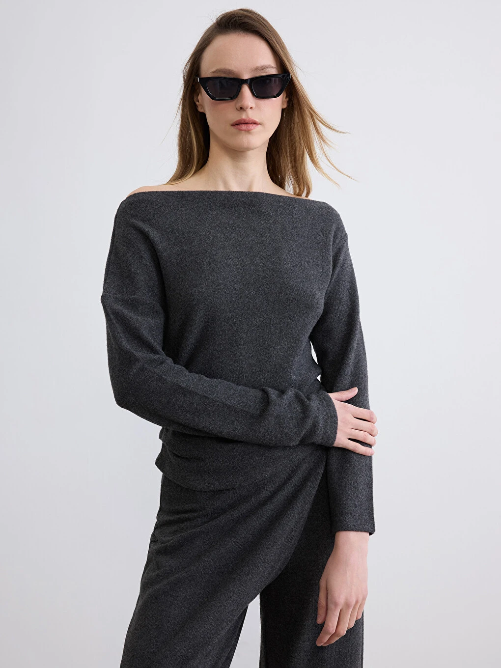 LCW Vision Bluza Sa Širokim Izrezom I Elastičnim Naborom