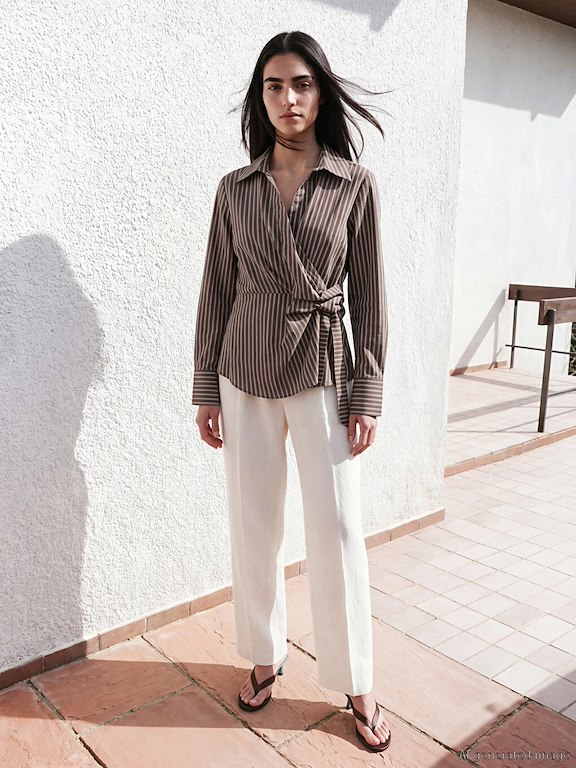 LCW STUDIO Bluza Sa Kragnom Na Pruge