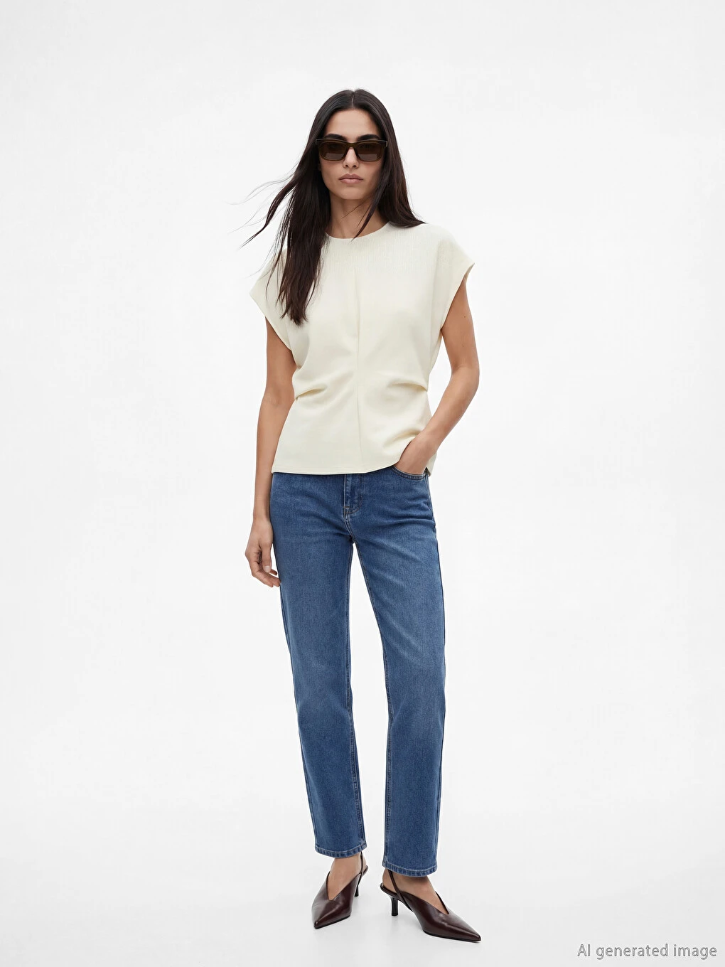 LCW Vision Bluza Sa Okruglim Izrezom I Naborima