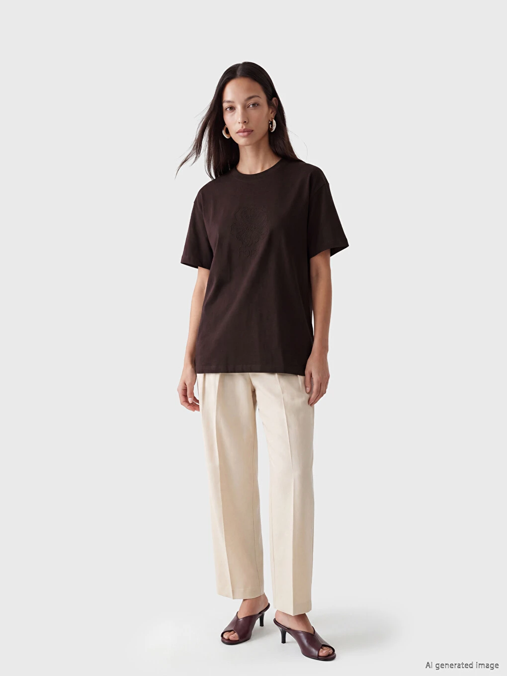 LCW Modest Bluza Sa Okruglim Izrezom I Vezom