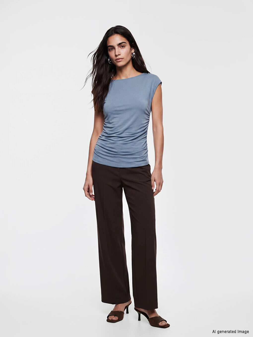 LCW Vision Bluza Sa Okruglim Izrezom I Naborima
