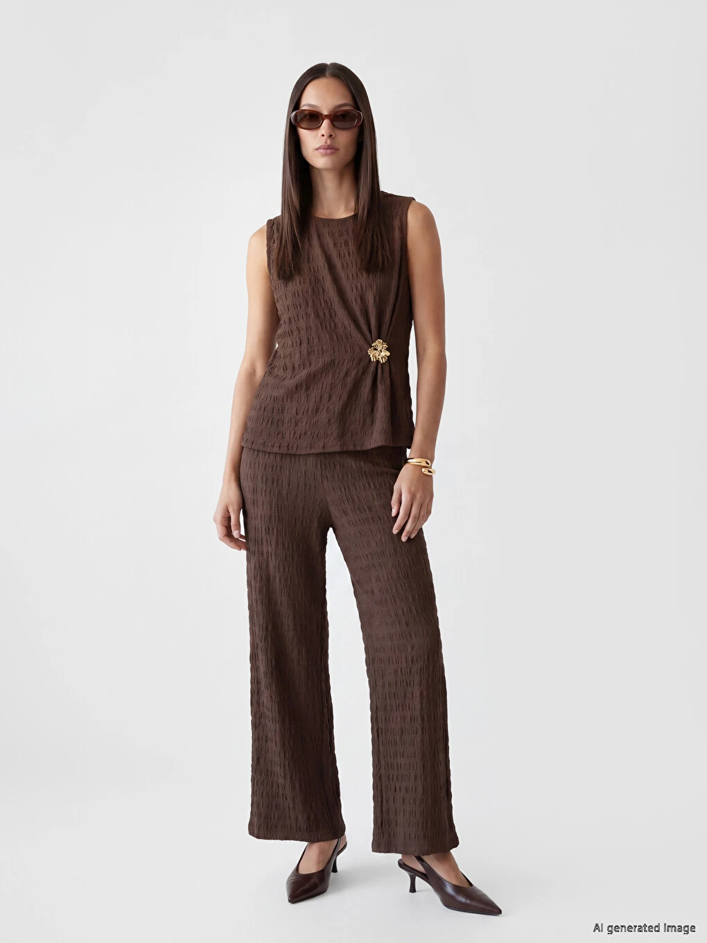 LCW EVERYDAY Bluza Sa Okruglim Izrezom, Aplikacijama I Naborima