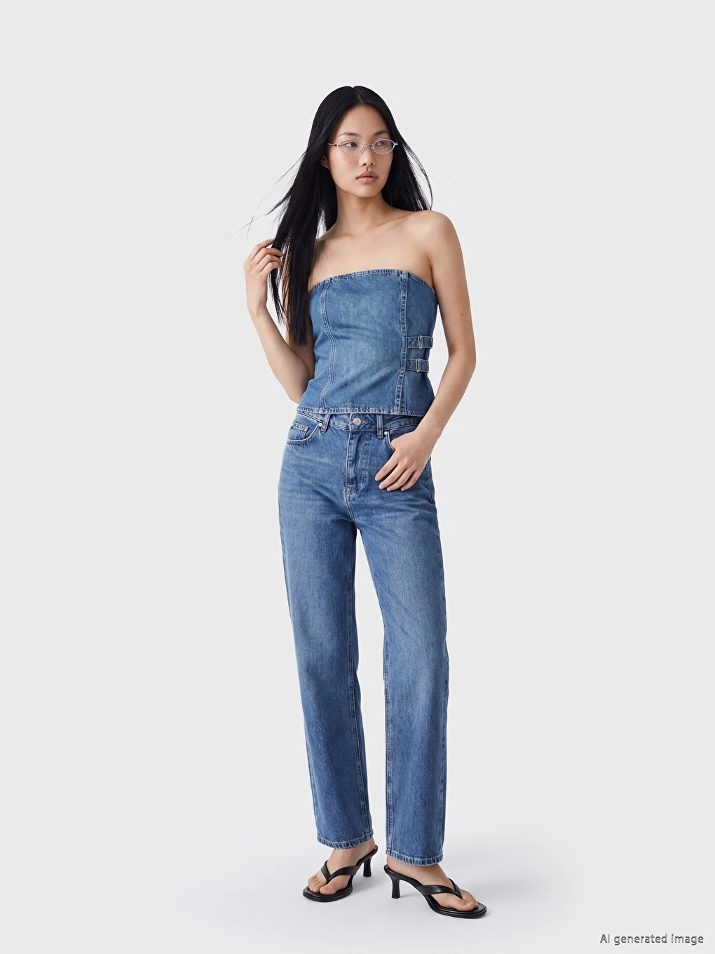 LCW Vision Teksas Bluza Bez Bretela