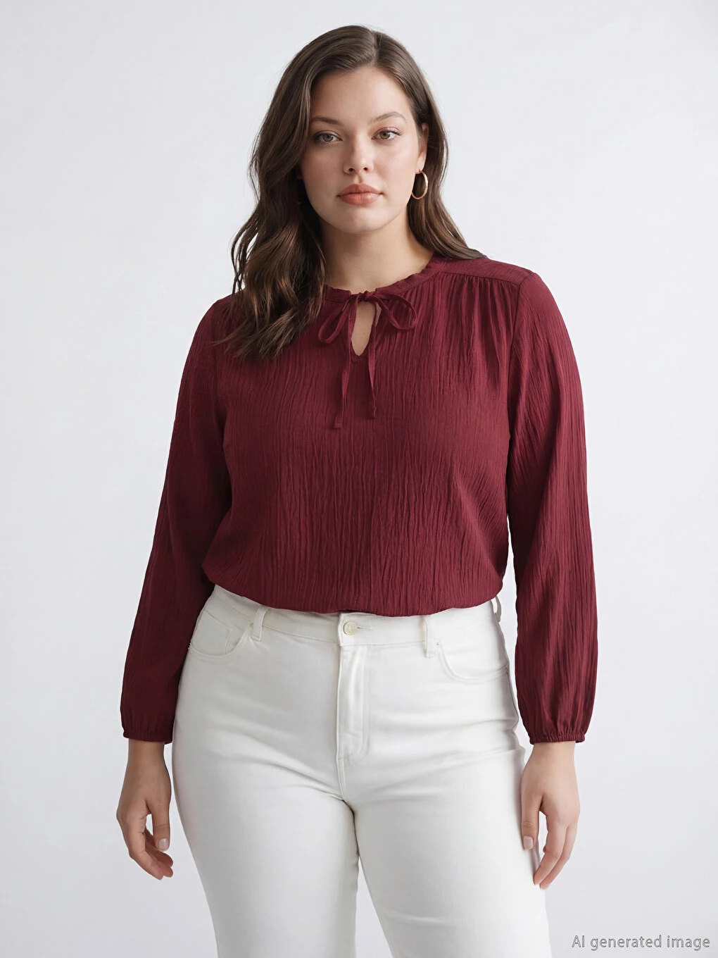 LCW EVERYDAY Bluza Sa Teksturom I Kragnom Na Vezanje