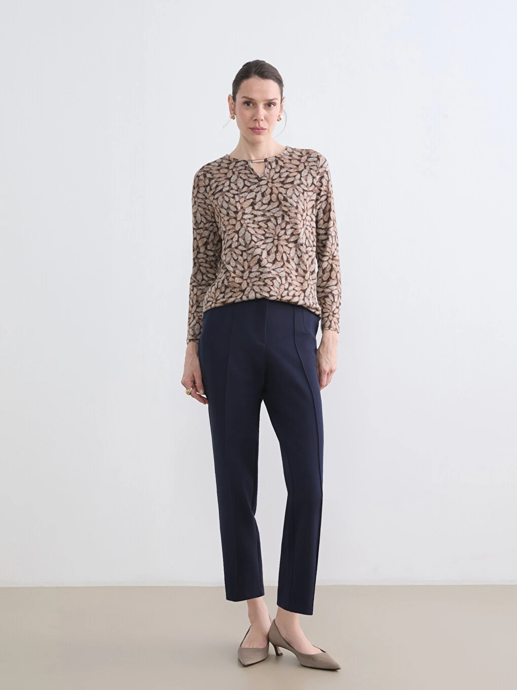 LCW Grace Bluza Sa Dezenom, Okrugli Izrez