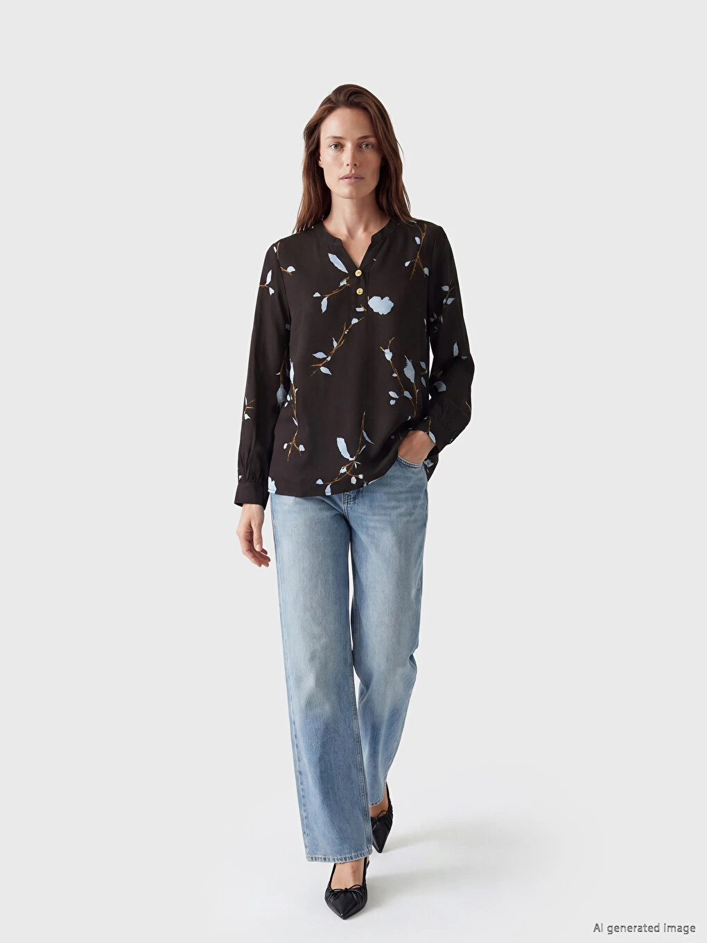 LCW Grace Bluza Sa Okovratnikom I Uzorkom