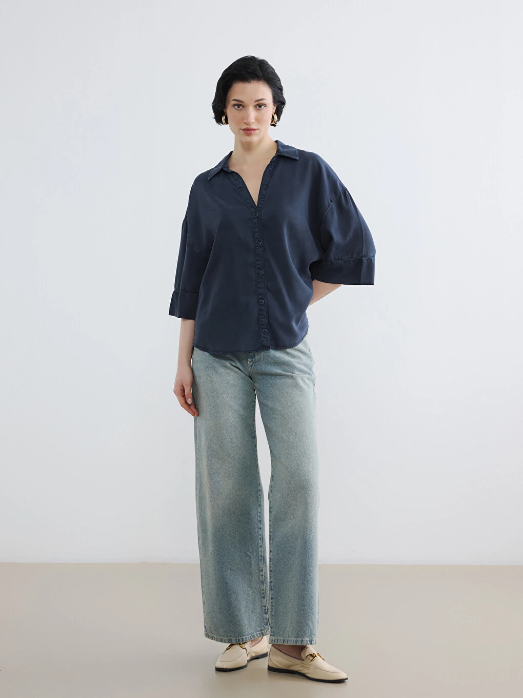 LCW Jeans Oversize Ženska Teksas Košulja