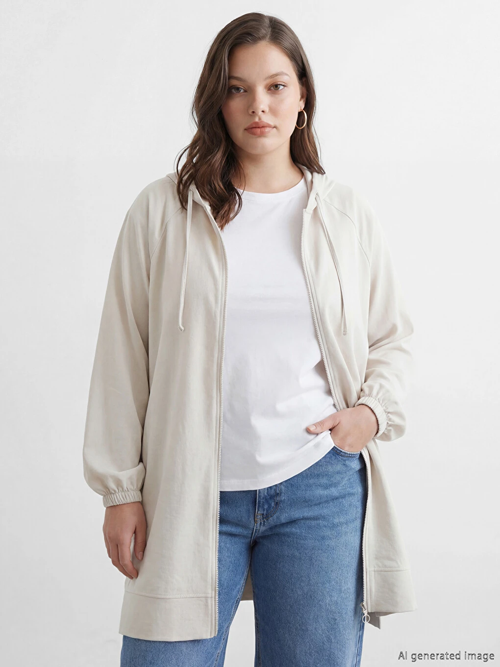 LCW Modest Oversized Tunika Sa Kapuljačom Za Žene
