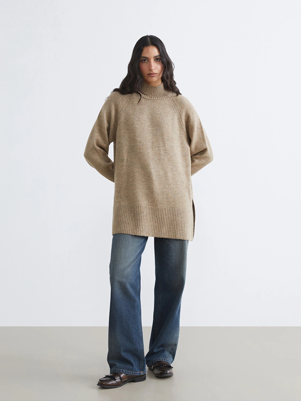 LCW Modest Ženska Oversized Pletena Tunika Sa Rolkom
