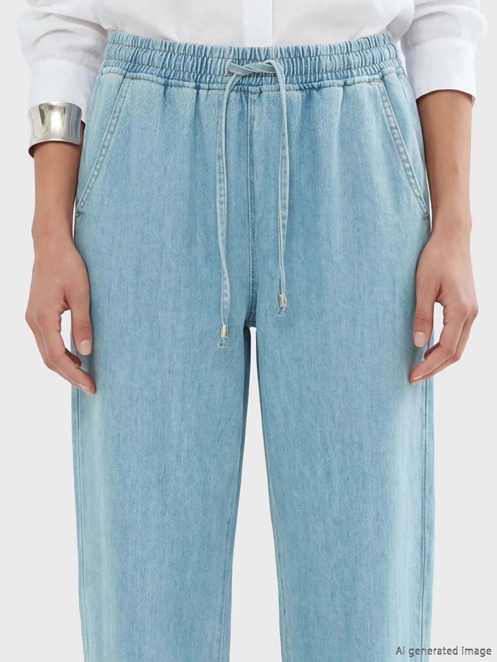 LCW Jeans Ženske Farmerke Sa Elastičnim Strukom, Balon Kroja