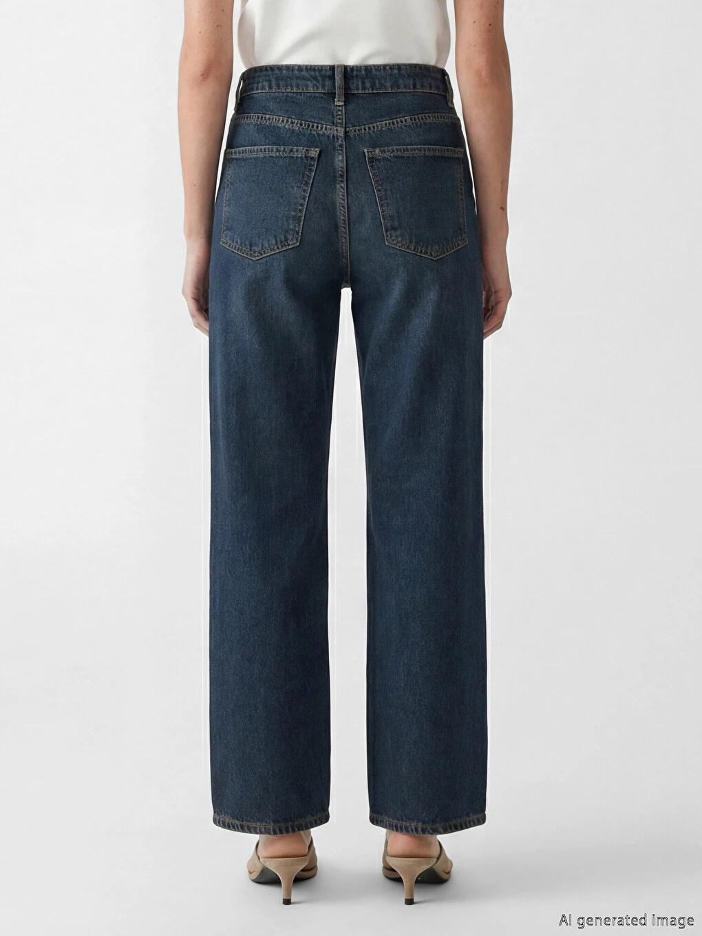 LCW Jeans Ženske Farmerke Sa Širokim Nogavicama Ukrašene Cirkonima