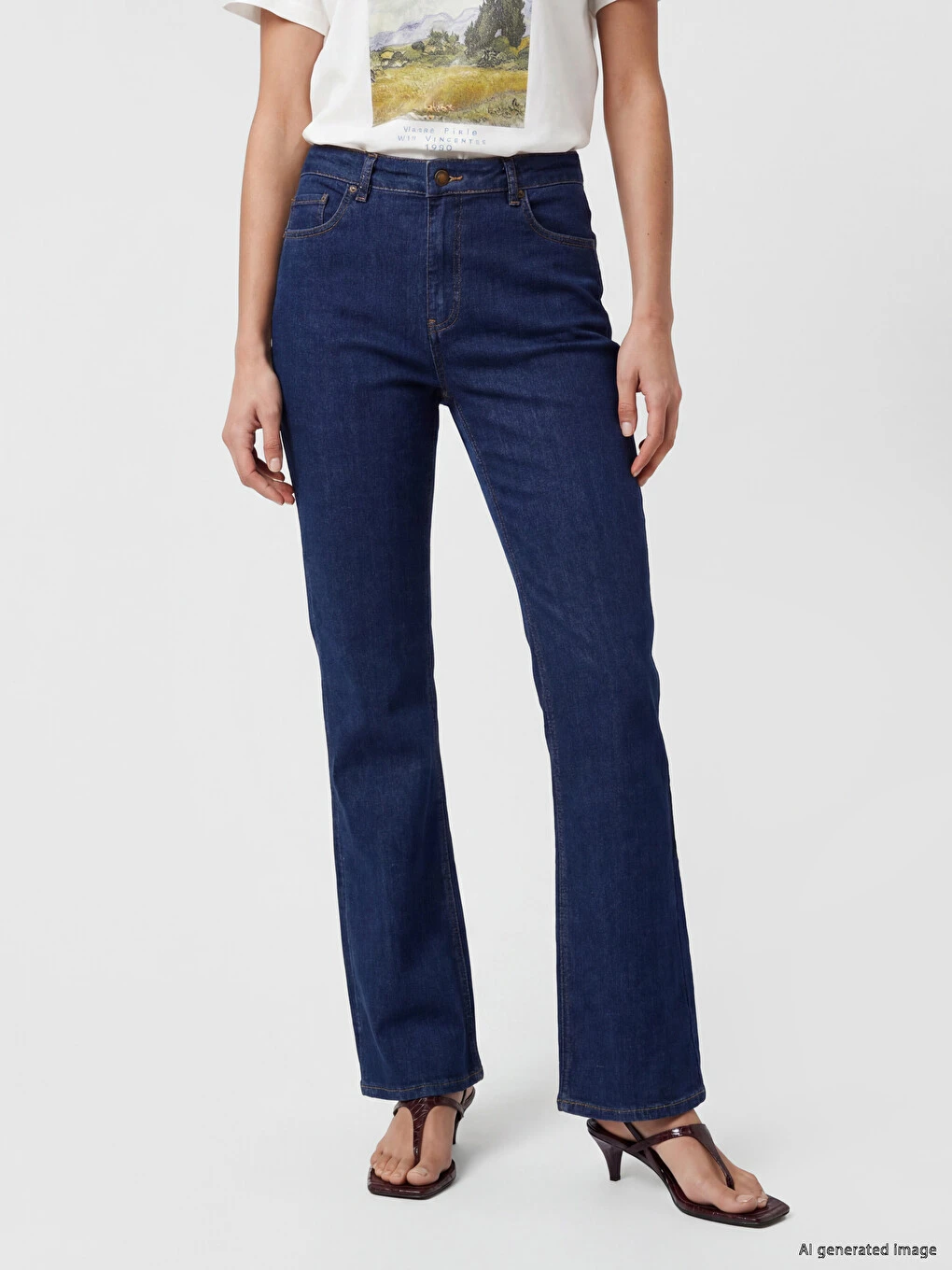 LCW Jeans Ženske Farmerke Sa Visokim Strukom I Zvonastim Nogavicama