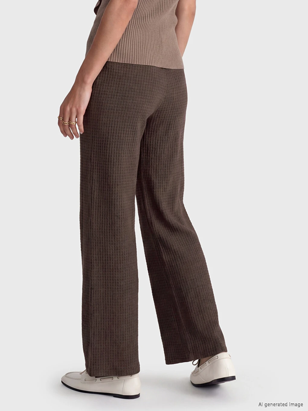 LCWAIKIKI Classic Ženske Pantalone Sa Elastičnim Strukom I Teksturom