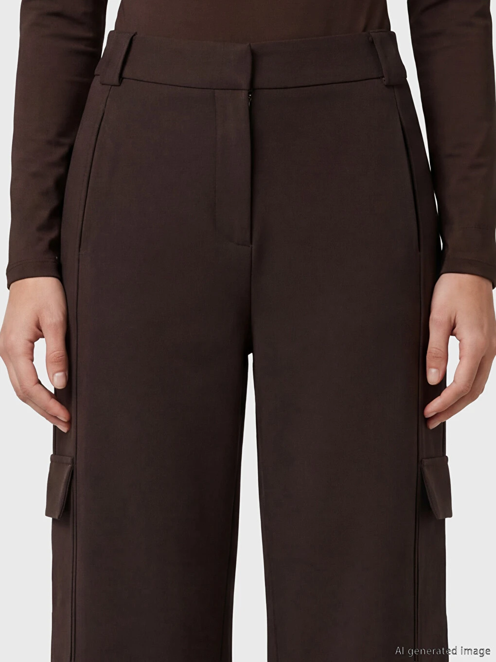 LCW Vision Ženske Cargo Pantalone Širokih Nogavica