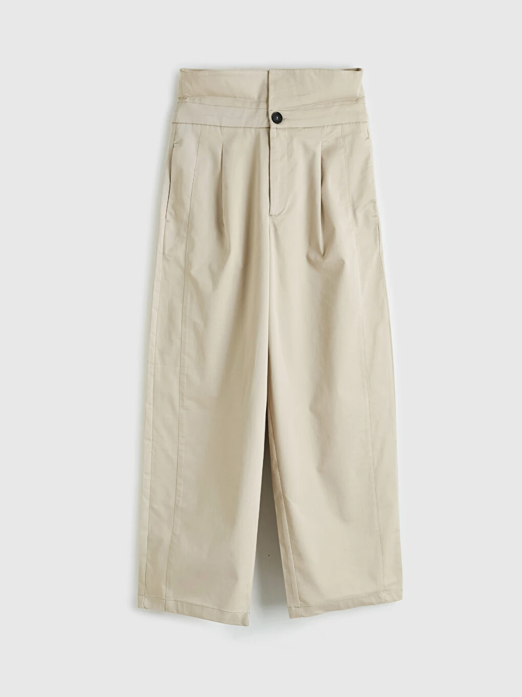 LCW Vision Široke Plisirane Ženske Pantalone Od Tkanine