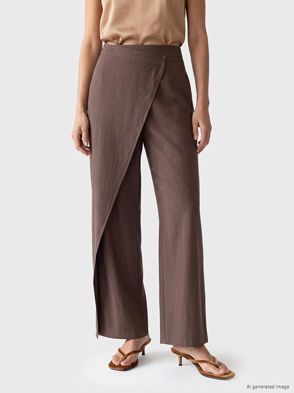 LCW Modest Ženske Pantalone Regularnog Kroja Sa Preklopnim Kopčanjem