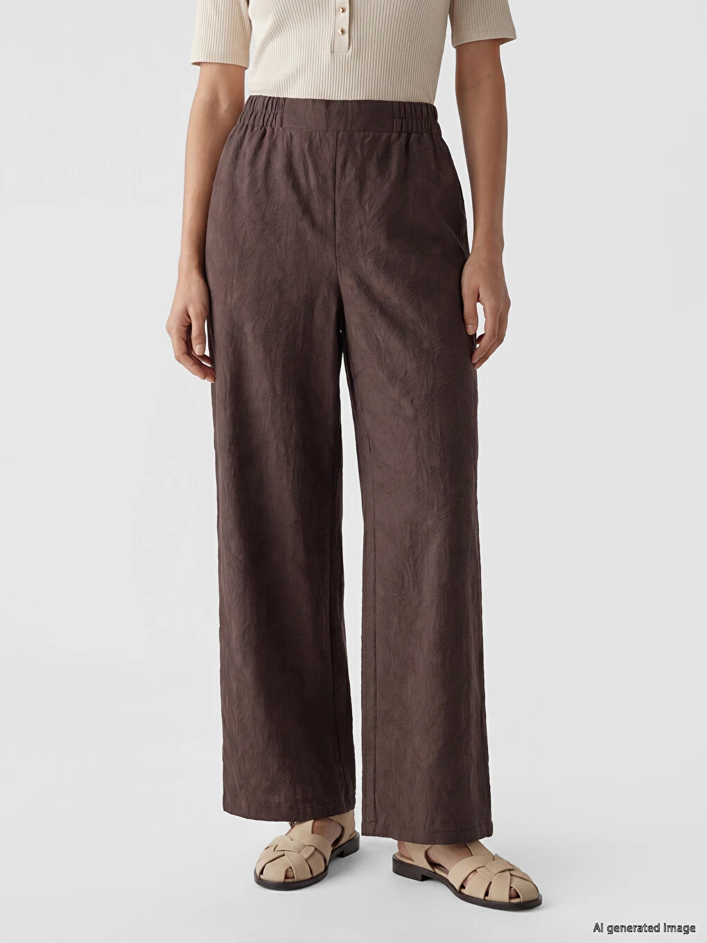LCWAIKIKI Classic Ženske Vezene Pantalone Sa Elastičnim Strukom